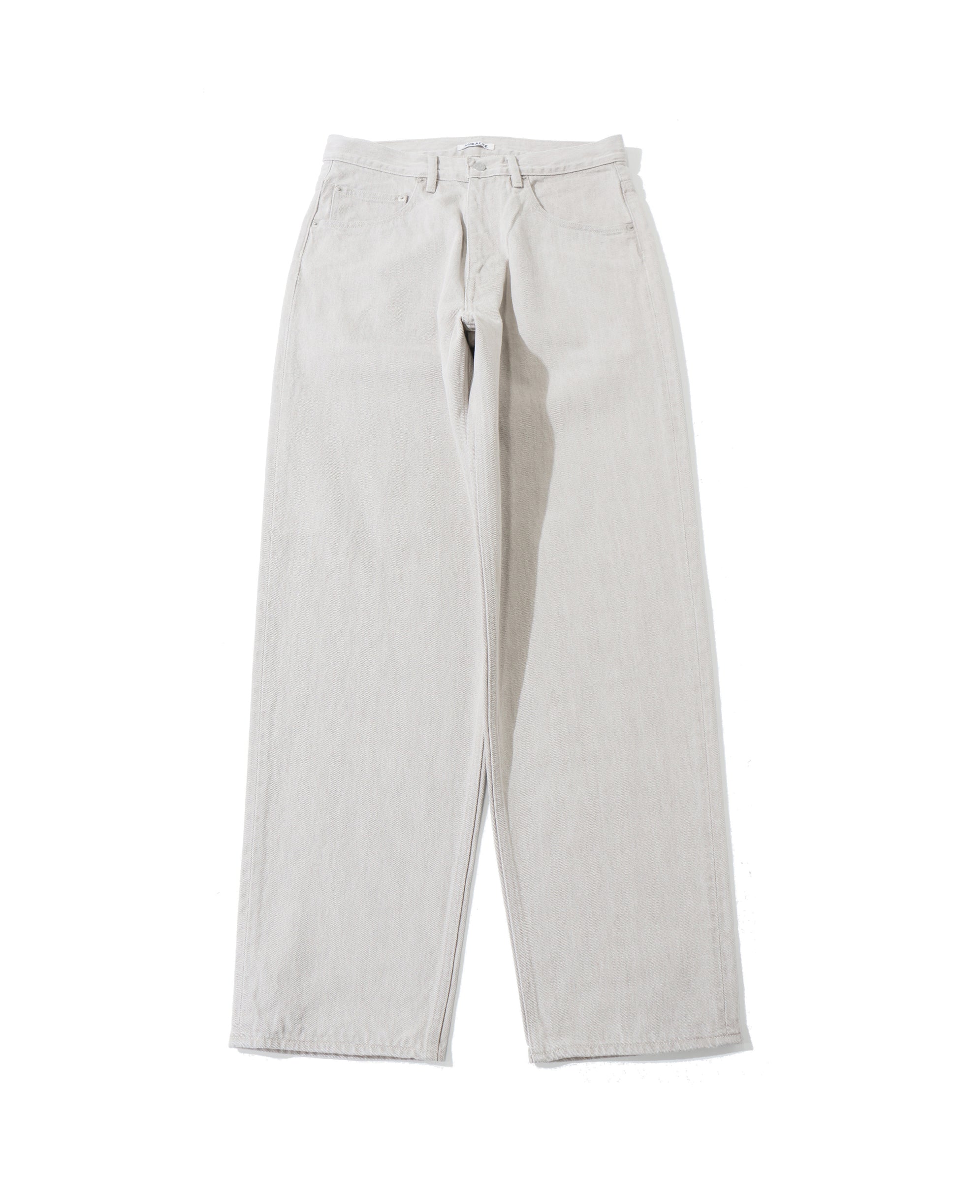 FADED HARD TWIST BROWN DENIM WIDE PANTS LIGHT GRAY – TIME AFTER TIME