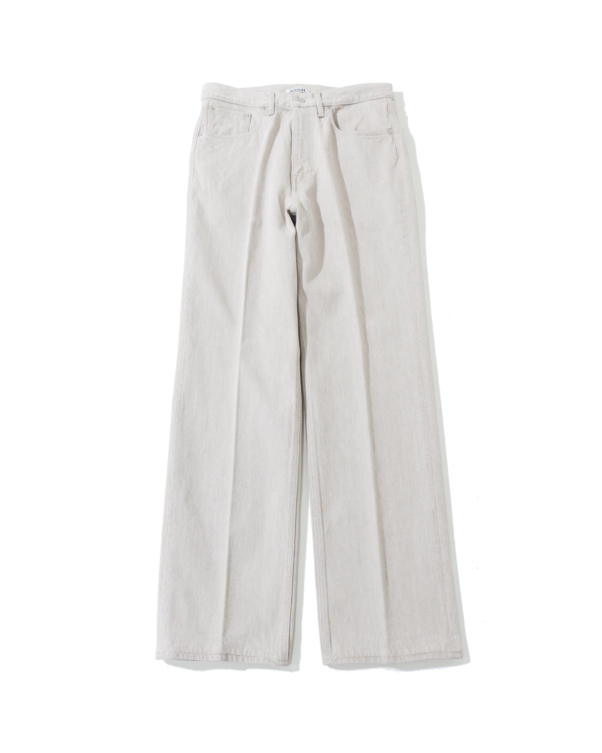FADED HARD TWIST BROWN DENIM 5P PANTS LIGHT GRAY – TIME AFTER TIME