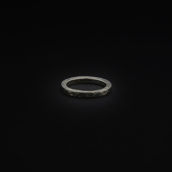 Engraved Flat Ring – TIME AFTER TIME