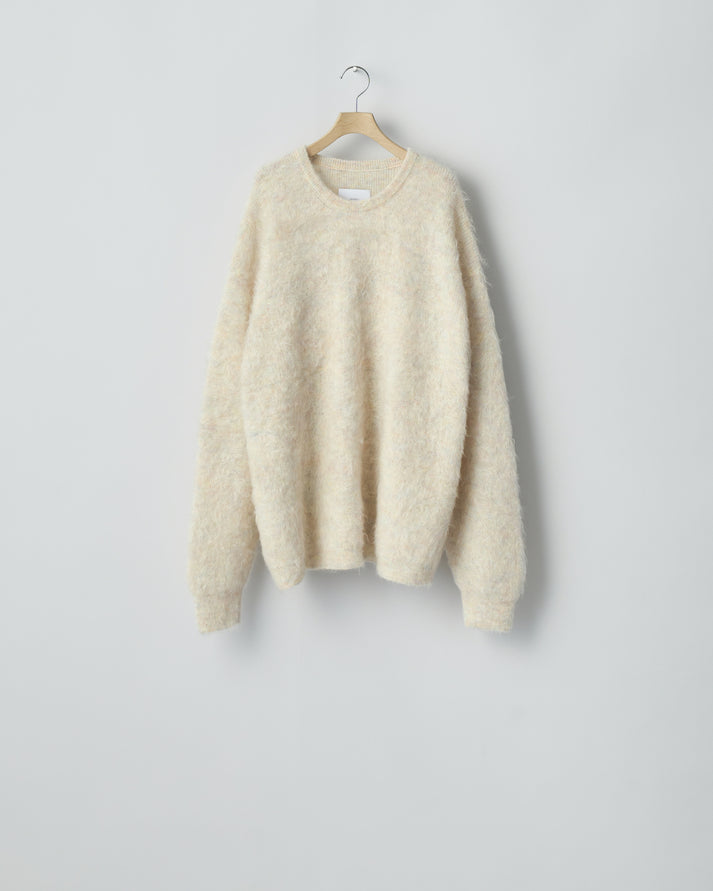 KID MOHAIR KNIT CREW NECK LS MIX WHITE – TIME AFTER TIME
