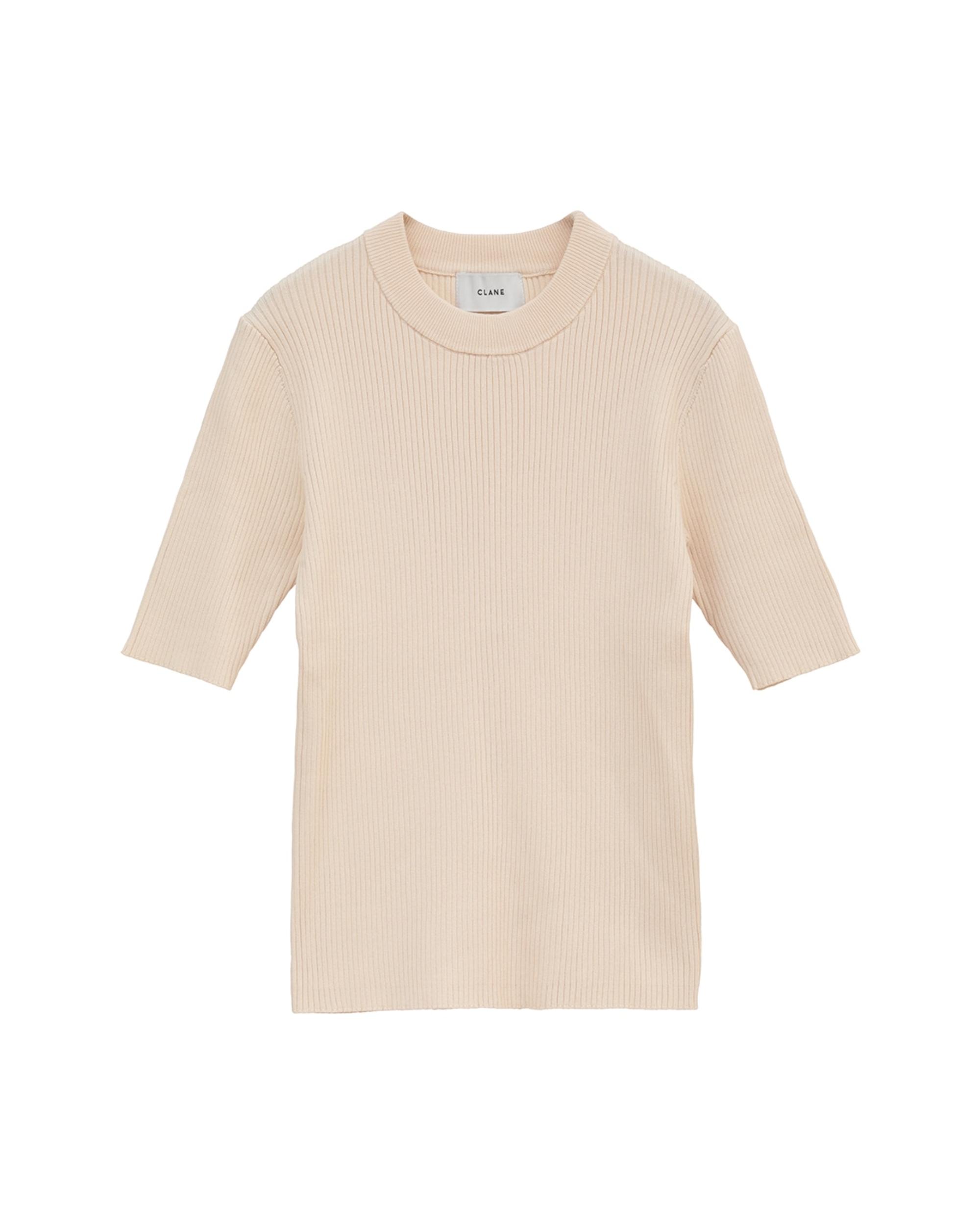 H/N HALF SLEEVE RIB KNIT TOPS – TIME AFTER TIME