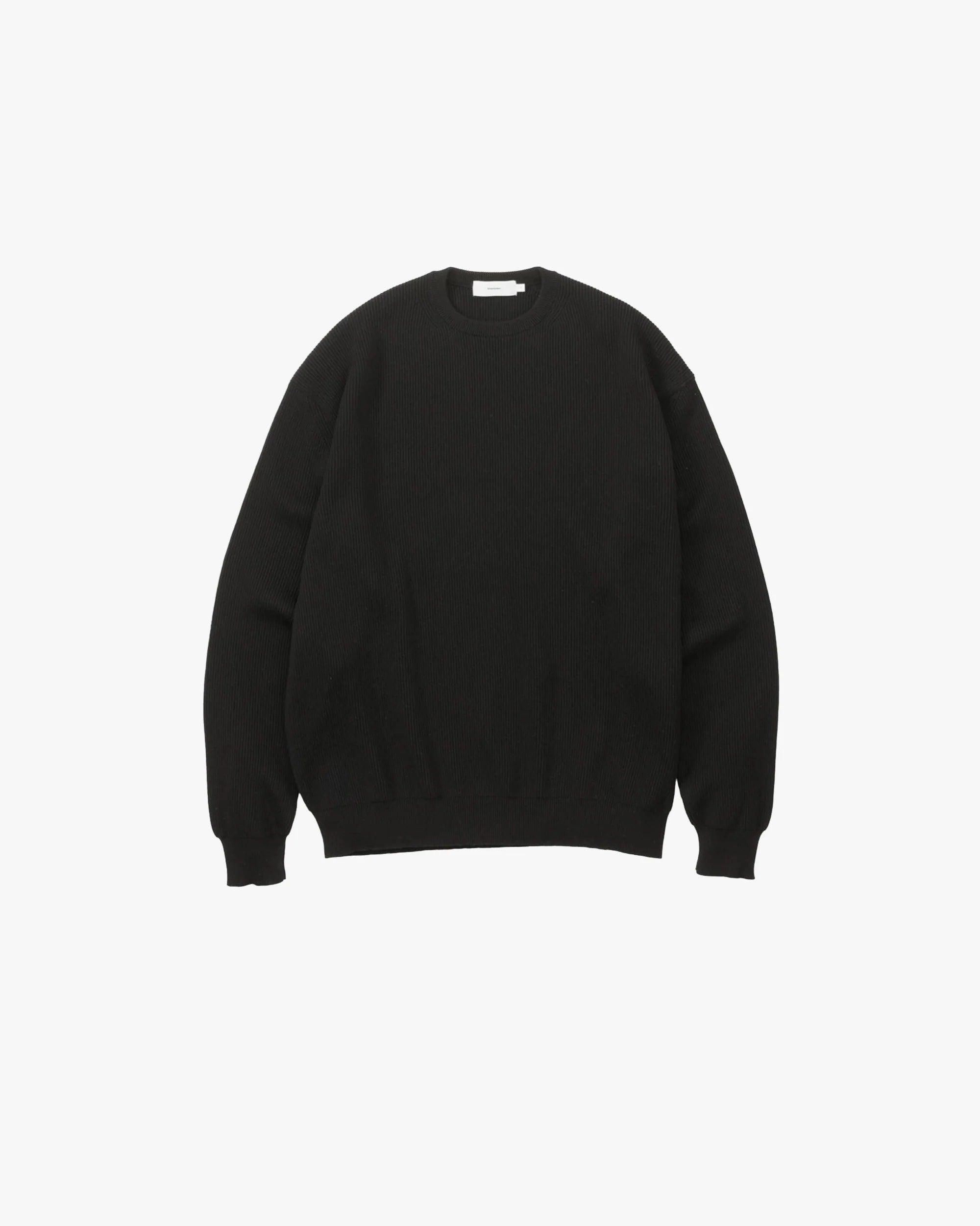High Density Crew Neck Knit BLACK – TIME AFTER TIME